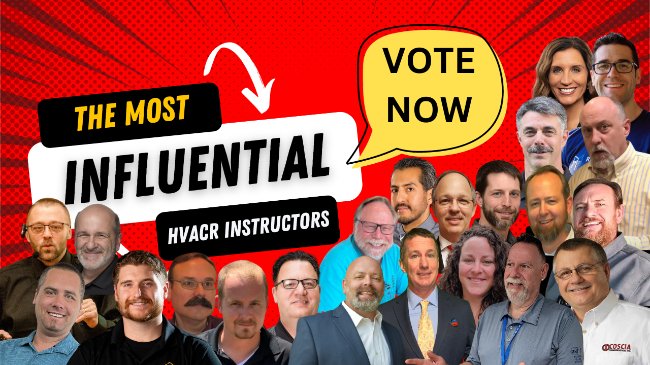 Most Influential HVACR Industry Educator/Trainer Recognition - 2024 Most Influential HVACR Industry Educator/Trainer Recognition - 2024