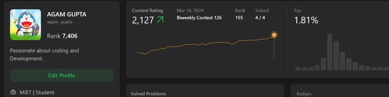 Solved 3 problems in LeetCode Biweekly 155 | Agam Gupta posted on the ... Solved 3 problems in LeetCode Biweekly 155 | Agam Gupta posted on the ...
