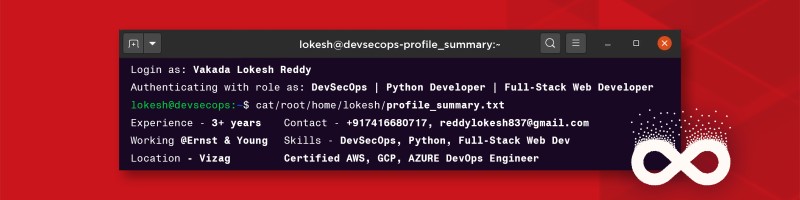 Lokesh Reddy Vakada - Senior Python DevSecOps Engineer - EY | LinkedIn Lokesh Reddy Vakada - Senior Python DevSecOps Engineer - EY | LinkedIn