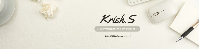 Krish S - sophomore IT Student | Programming enthusiast | AI/ML ... Krish S - sophomore IT Student | Programming enthusiast | AI/ML ...