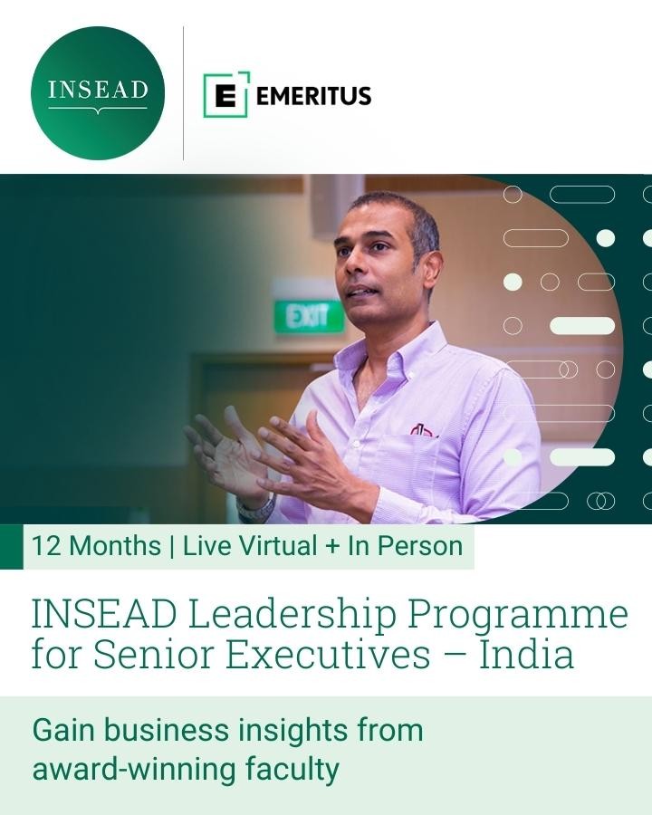 Dheeraj Hariani on LinkedIn: INSEAD Leadership Programme for Senior ... Dheeraj Hariani on LinkedIn: INSEAD Leadership Programme for Senior ...