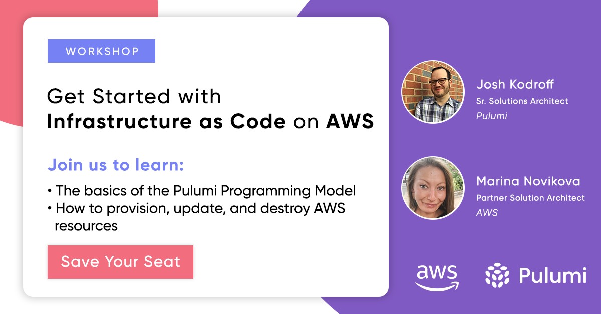 Pulumi on LinkedIn: Getting Started with Infrastructure as Code on AWS Pulumi on LinkedIn: Getting Started with Infrastructure as Code on AWS