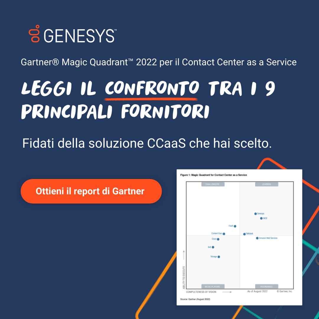 Genesys su LinkedIn: 2022 Leader in CCaaS Magic Quadrant Gartner | Genesys Genesys su LinkedIn: 2022 Leader in CCaaS Magic Quadrant Gartner | Genesys