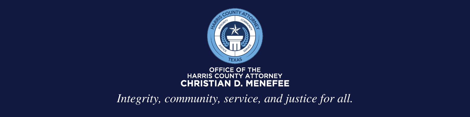 Join Harris County Attorney Christian Menefee for Join Harris County Attorney Christian Menefee for