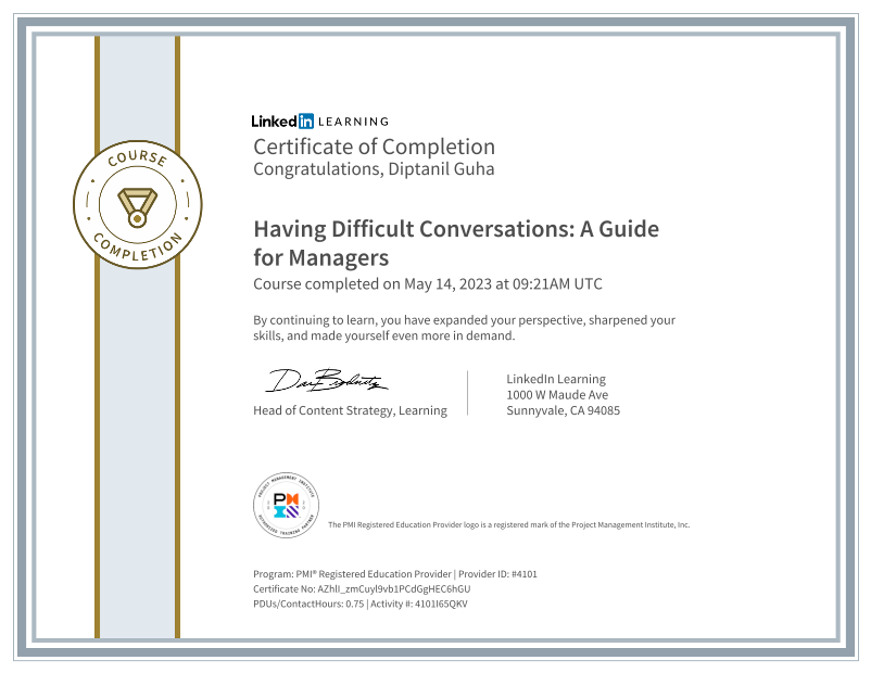 Diptanil Guha on LinkedIn: Certificate of Completion Diptanil Guha on LinkedIn: Certificate of Completion
