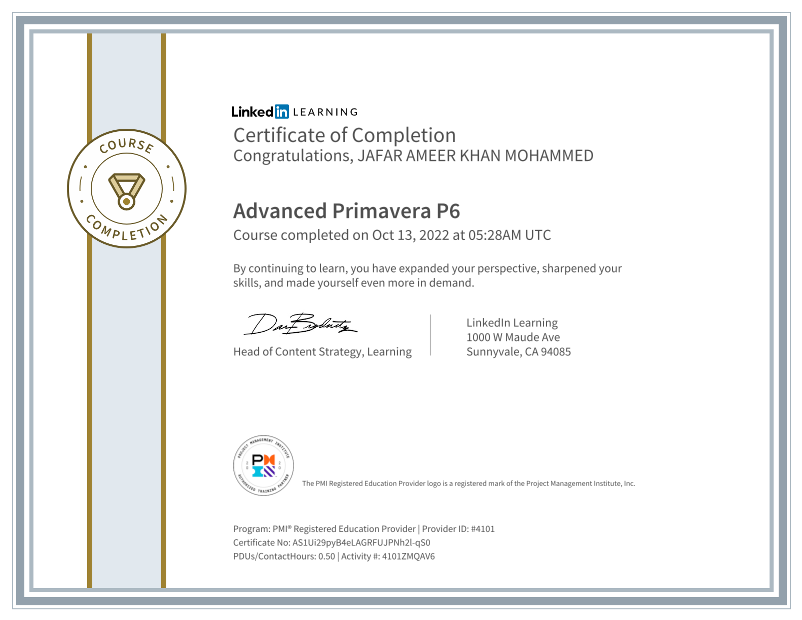 JAFAR AMEER KHAN MOHAMMED on LinkedIn: Certificate of Completion JAFAR AMEER KHAN MOHAMMED on LinkedIn: Certificate of Completion