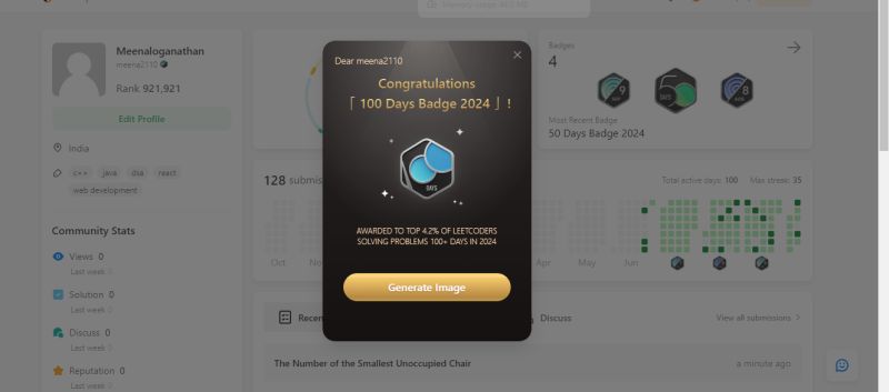 L. Meena on LinkedIn: #leetcode #cpp #100daysofcode #problemsolving #skct L. Meena on LinkedIn: #leetcode #cpp #100daysofcode #problemsolving #skct