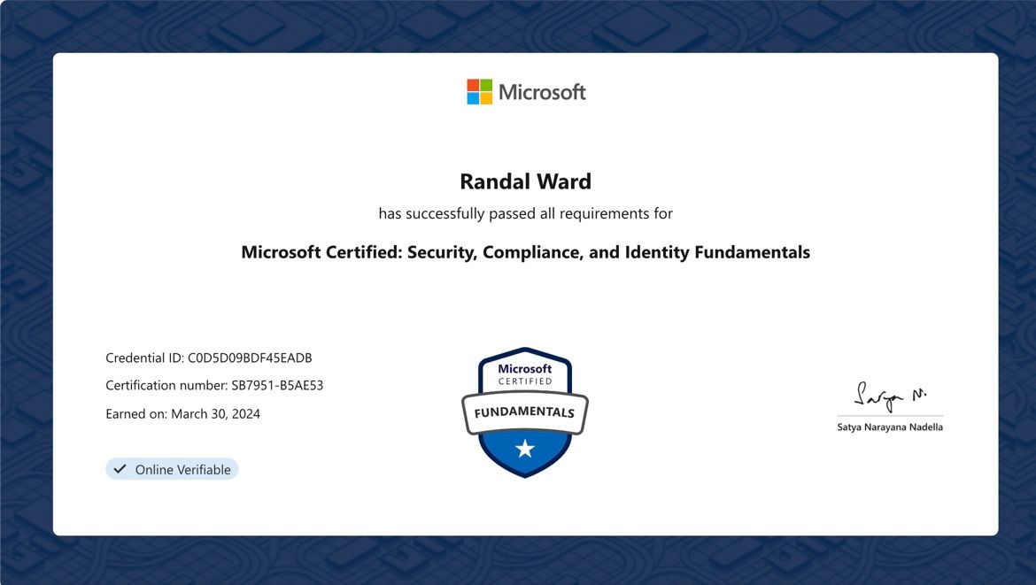 Randal Ward on LinkedIn: #azure #career #certification #chicago # ... Randal Ward on LinkedIn: #azure #career #certification #chicago # ...