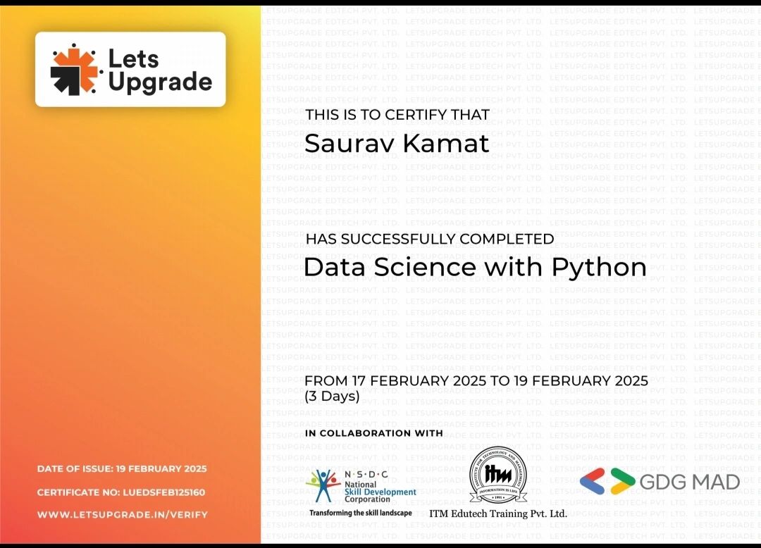 Saurav kumar kamat on LinkedIn: #datascience #python #machinelearning # ... Saurav kumar kamat on LinkedIn: #datascience #python #machinelearning # ...