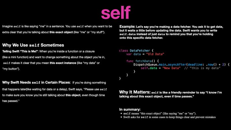 Su Codee on LinkedIn: Swift what is self keyword Su Codee on LinkedIn: Swift what is self keyword