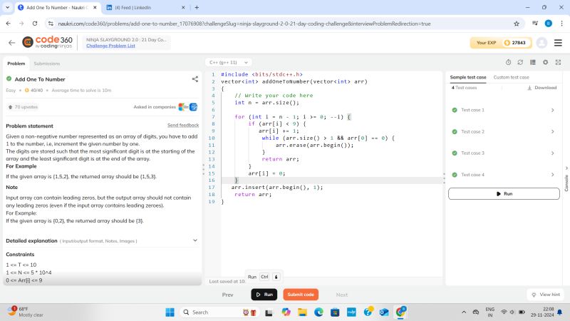 Bharti Pandhare on LinkedIn: #cplusplus #codingchallenge # ... Bharti Pandhare on LinkedIn: #cplusplus #codingchallenge # ...