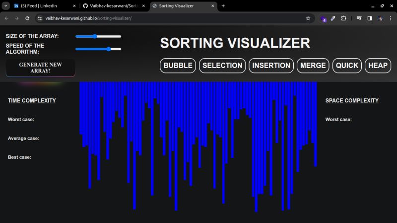 vaibhav kesarwani on LinkedIn: #sortingvisualizer #coding #algorithms # ... vaibhav kesarwani on LinkedIn: #sortingvisualizer #coding #algorithms # ...