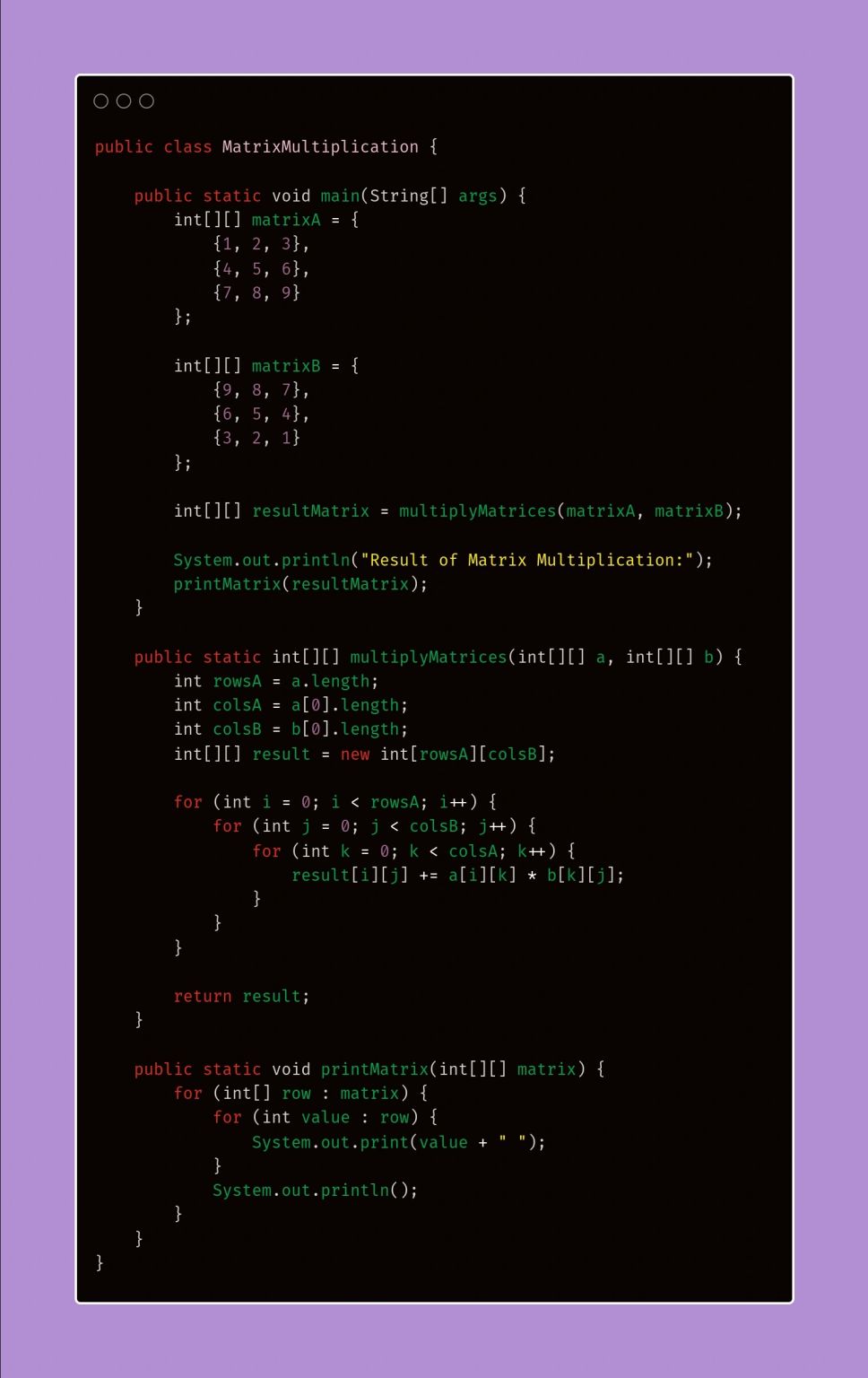 How to do Matrix Multiplication in Java | Rohit Jiwade posted on the ... How to do Matrix Multiplication in Java | Rohit Jiwade posted on the ...