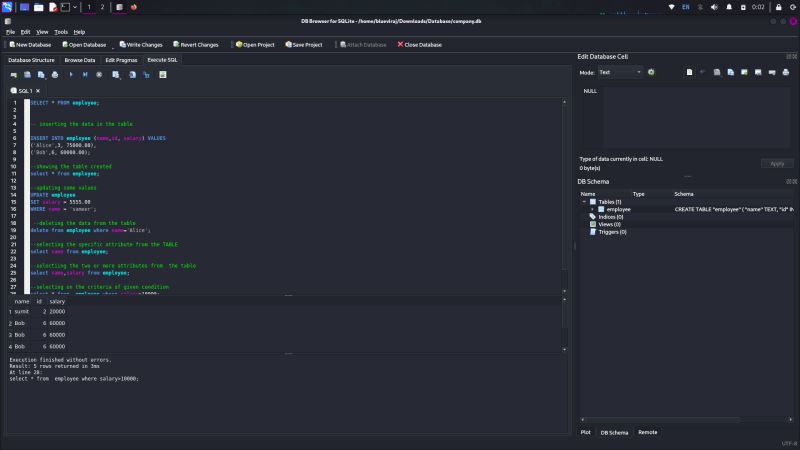 SAMEER SHRINATH on LinkedIn: #sql #sqlite #linux #dataanalytics # ... SAMEER SHRINATH on LinkedIn: #sql #sqlite #linux #dataanalytics # ...