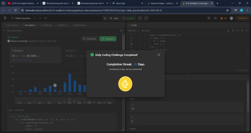 Manasa Vemireddy on LinkedIn: #day10 #consistentprogramming #dsa #leetcode Manasa Vemireddy on LinkedIn: #day10 #consistentprogramming #dsa #leetcode