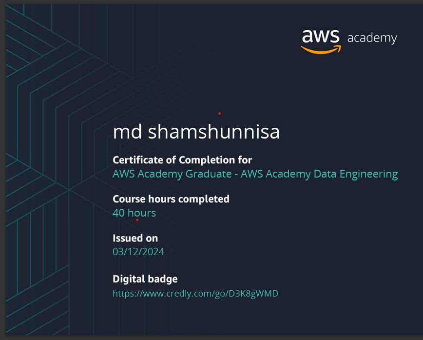 MOHAMED SHAMSHUNNISA on LinkedIn: I’m happy to share that I’ve obtained ... MOHAMED SHAMSHUNNISA on LinkedIn: I’m happy to share that I’ve obtained ...