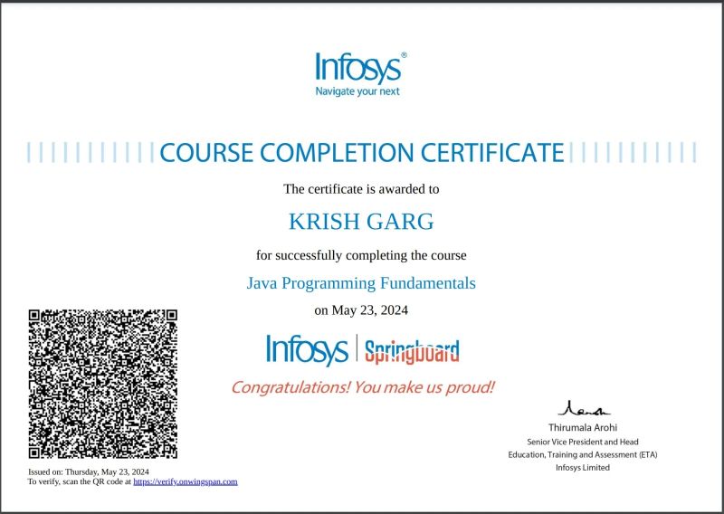 Krish Garg on LinkedIn: #java #programming #learningjourney # ... Krish Garg on LinkedIn: #java #programming #learningjourney # ...