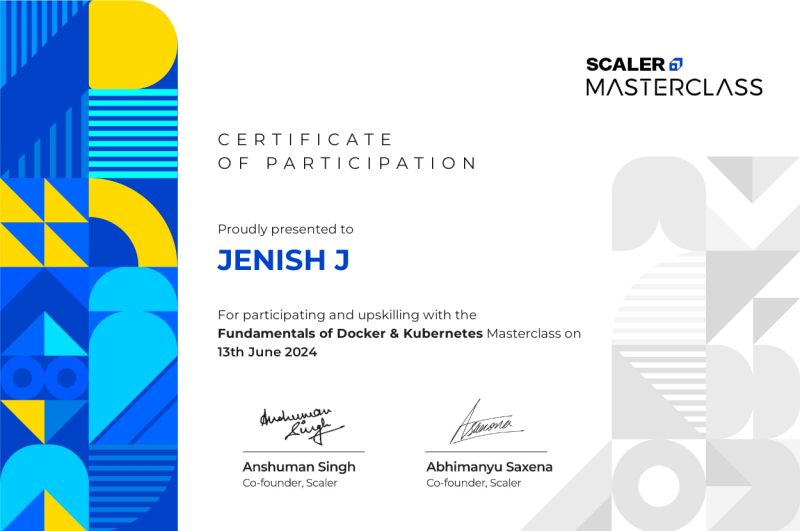 Completed Scaler: Fundamentals | Jenish J posted on the topic | LinkedIn Completed Scaler: Fundamentals | Jenish J posted on the topic | LinkedIn