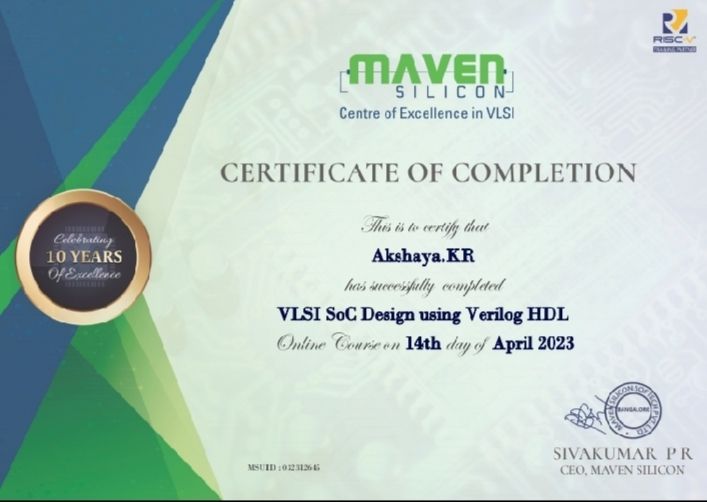 Akshaya KR on LinkedIn: VLSI SoC Design using verilog HDL Akshaya KR on LinkedIn: VLSI SoC Design using verilog HDL