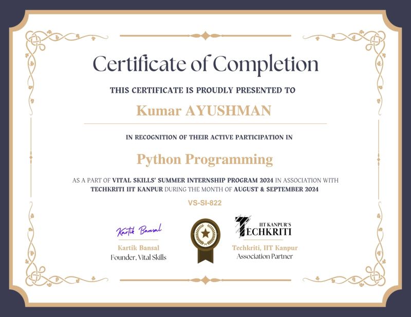 KUMAR AYUSHMAN on LinkedIn: #python #programming #continuouslearning # ... KUMAR AYUSHMAN on LinkedIn: #python #programming #continuouslearning # ...