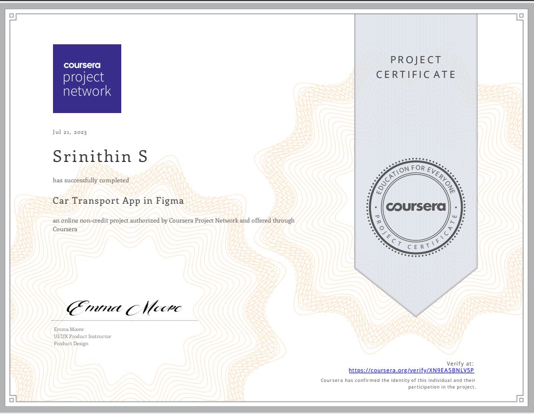 Srinithin S on LinkedIn: #courseracertification Srinithin S on LinkedIn: #courseracertification