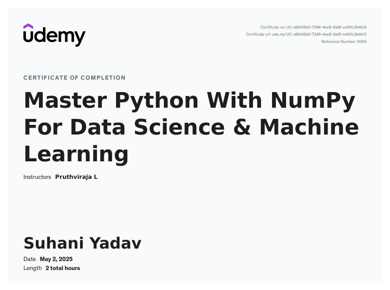 #python #numpy #datascience #machinelearning #lifelonglearning | Suhani ... #python #numpy #datascience #machinelearning #lifelonglearning | Suhani ...