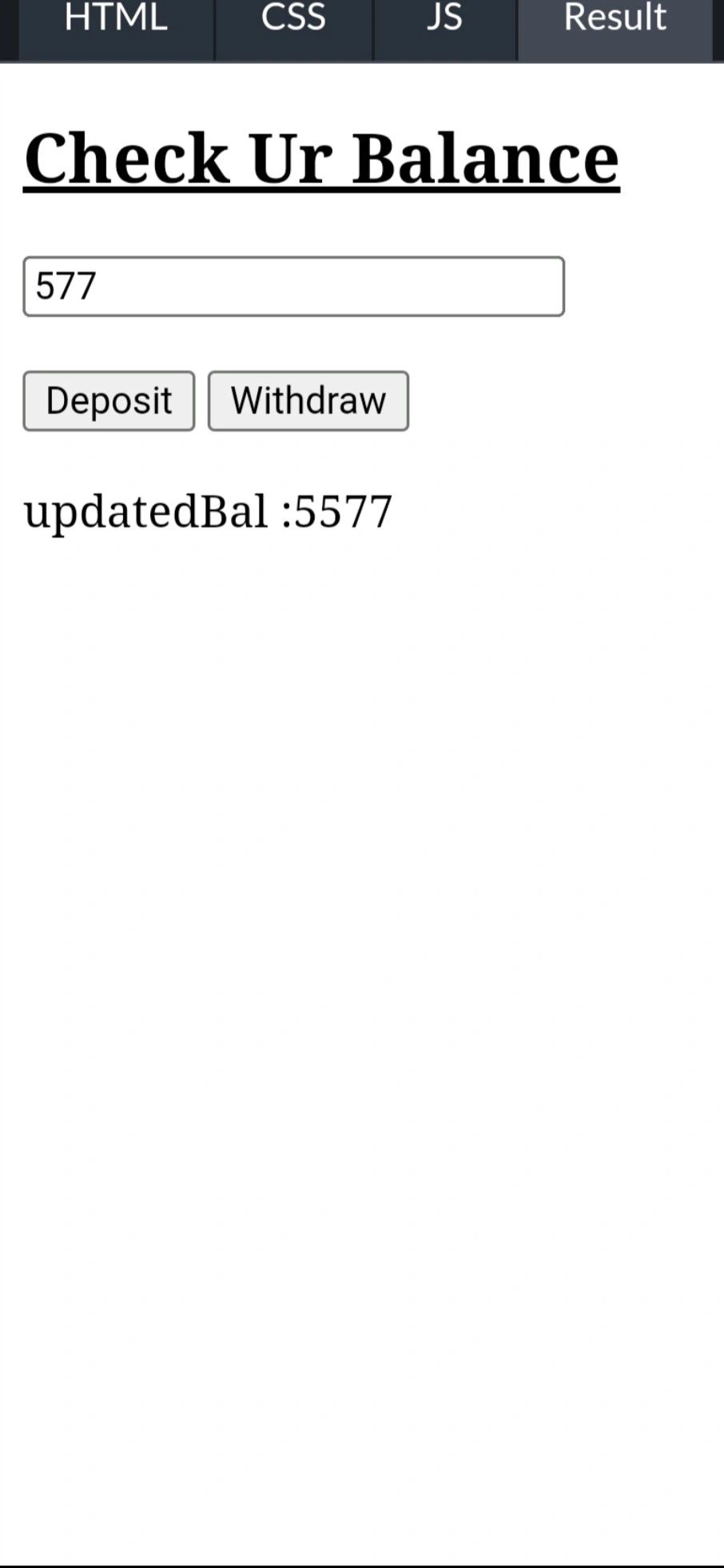 Done using JAVASCRIPT class (ES6 concept). | Nandhini Kalidassan Done using JAVASCRIPT class (ES6 concept). | Nandhini Kalidassan