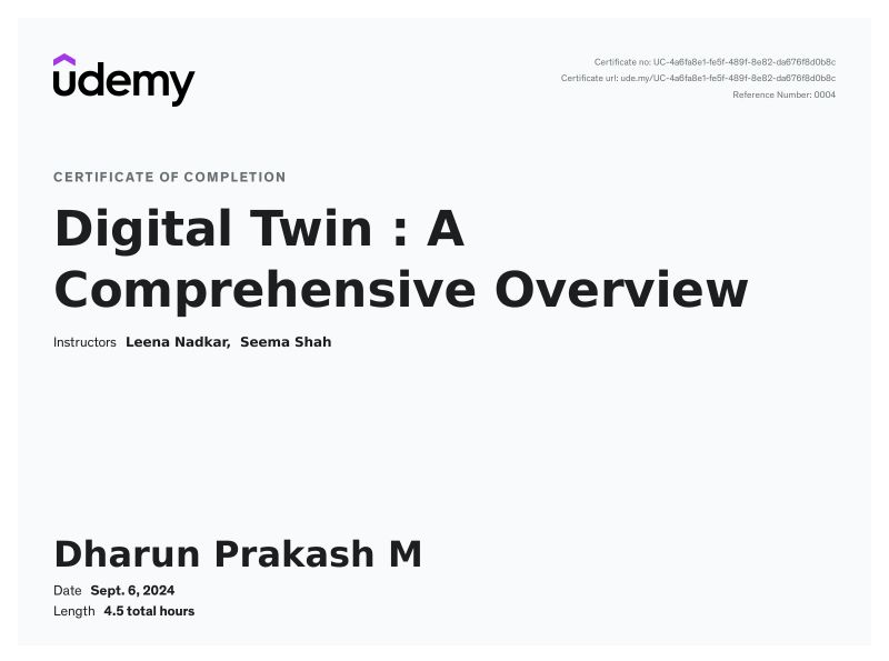 Dharun prakash M on LinkedIn: #digitaltwin #mechanicalengineering # ... Dharun prakash M on LinkedIn: #digitaltwin #mechanicalengineering # ...