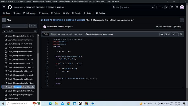 Shweta Datey on LinkedIn: #day8 #prpcemcodingclub #codingchallenge # ... Shweta Datey on LinkedIn: #day8 #prpcemcodingclub #codingchallenge # ...