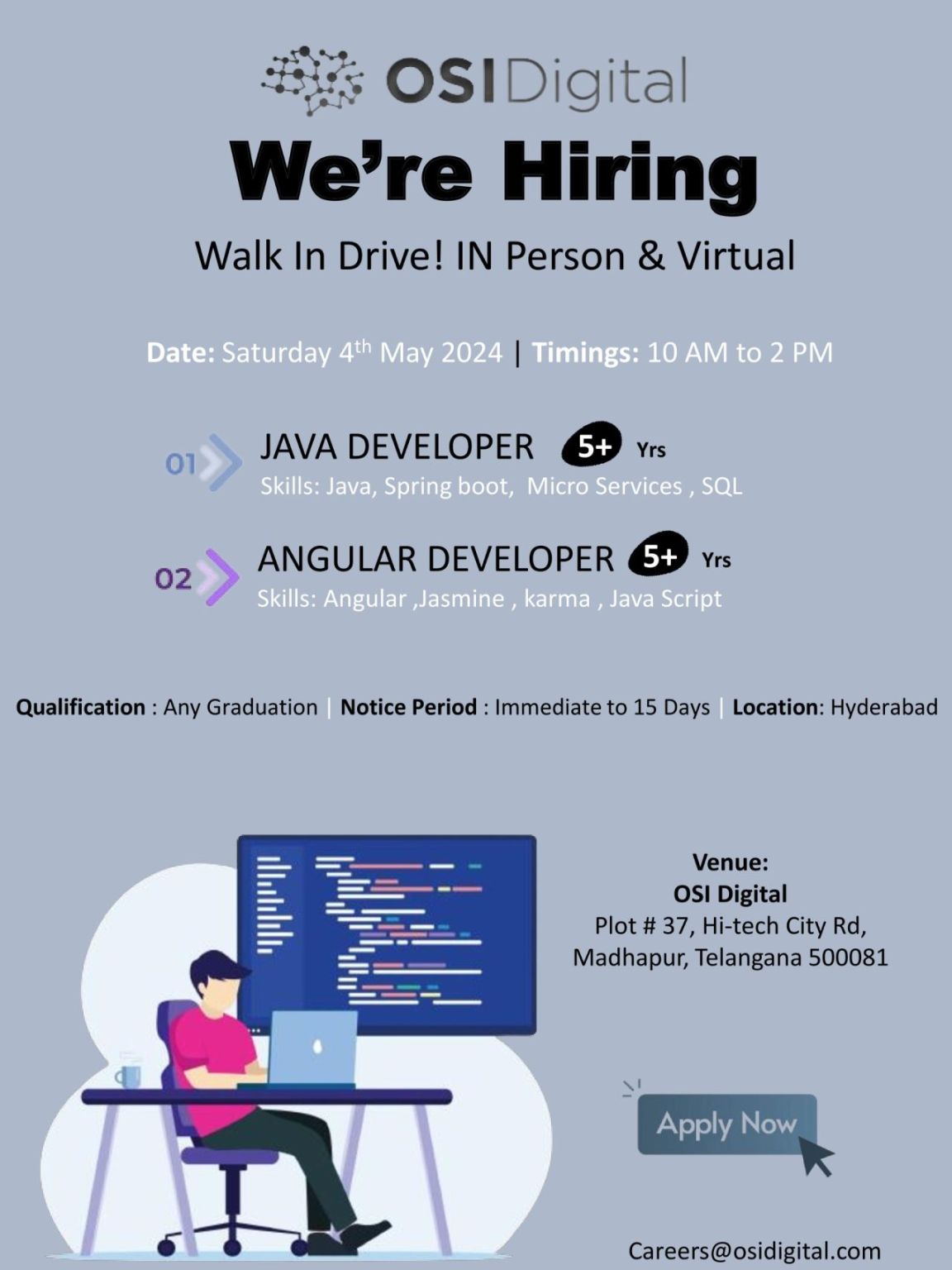 #java #angular #walk #venue #hitech #madhapur #telangana #hyd #jobs ... #java #angular #walk #venue #hitech #madhapur #telangana #hyd #jobs ...