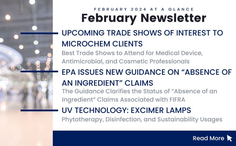 MicrochemLaboratory newsletter: Trade shows, EPA updates, and excimer ... MicrochemLaboratory newsletter: Trade shows, EPA updates, and excimer ...