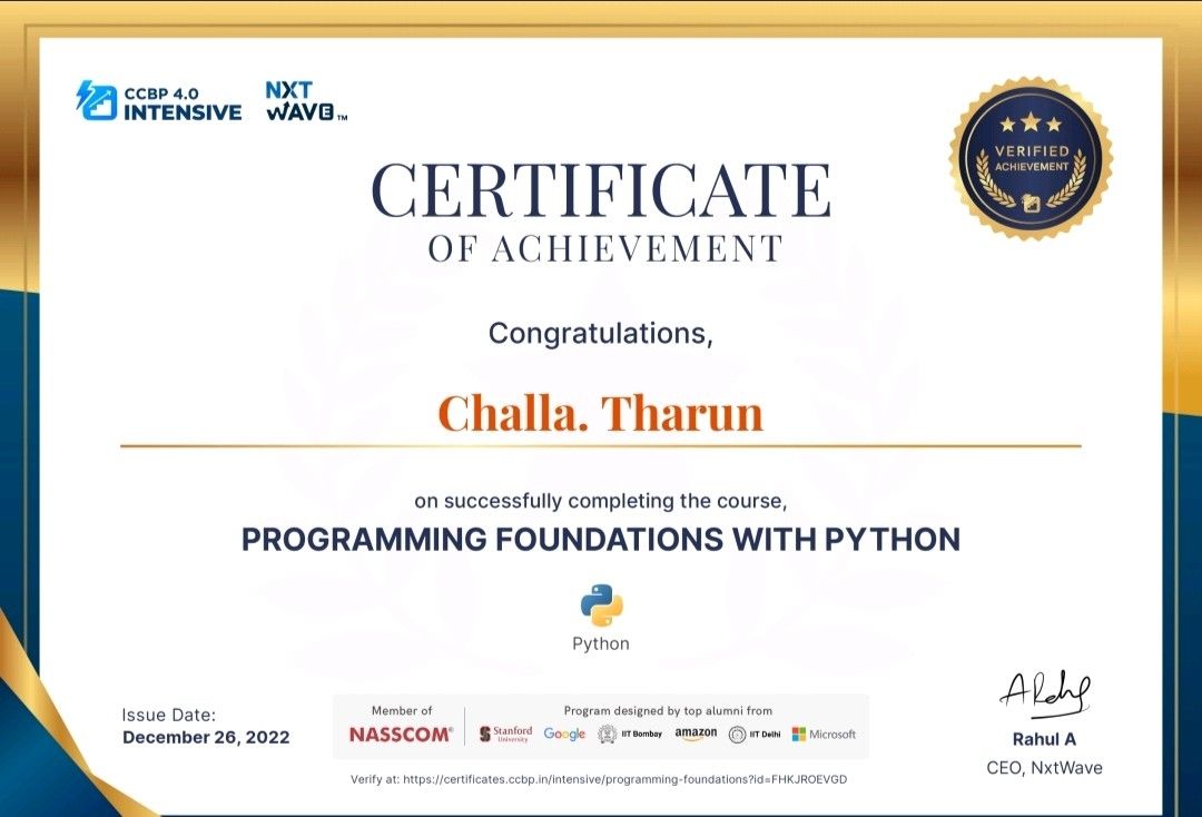 Tharun Challa on LinkedIn: #pythonprogramminglanguage Tharun Challa on LinkedIn: #pythonprogramminglanguage