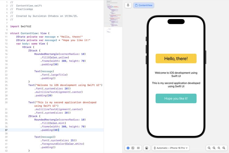 #swiftui #xcode #iosdevelopment #apple #coding #ui #screen | Gursimran ... #swiftui #xcode #iosdevelopment #apple #coding #ui #screen | Gursimran ...