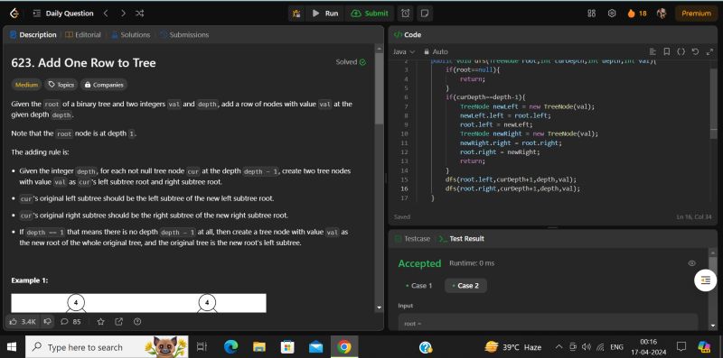 Amit Mishra on LinkedIn: #day11 #leetcode #mediumchallenge #dfs Amit Mishra on LinkedIn: #day11 #leetcode #mediumchallenge #dfs