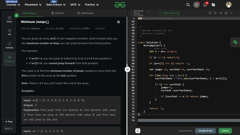 #greedyalgorithm #minimumjumps #jumpgame #geeksforgeeks #gfg160 ... #greedyalgorithm #minimumjumps #jumpgame #geeksforgeeks #gfg160 ...