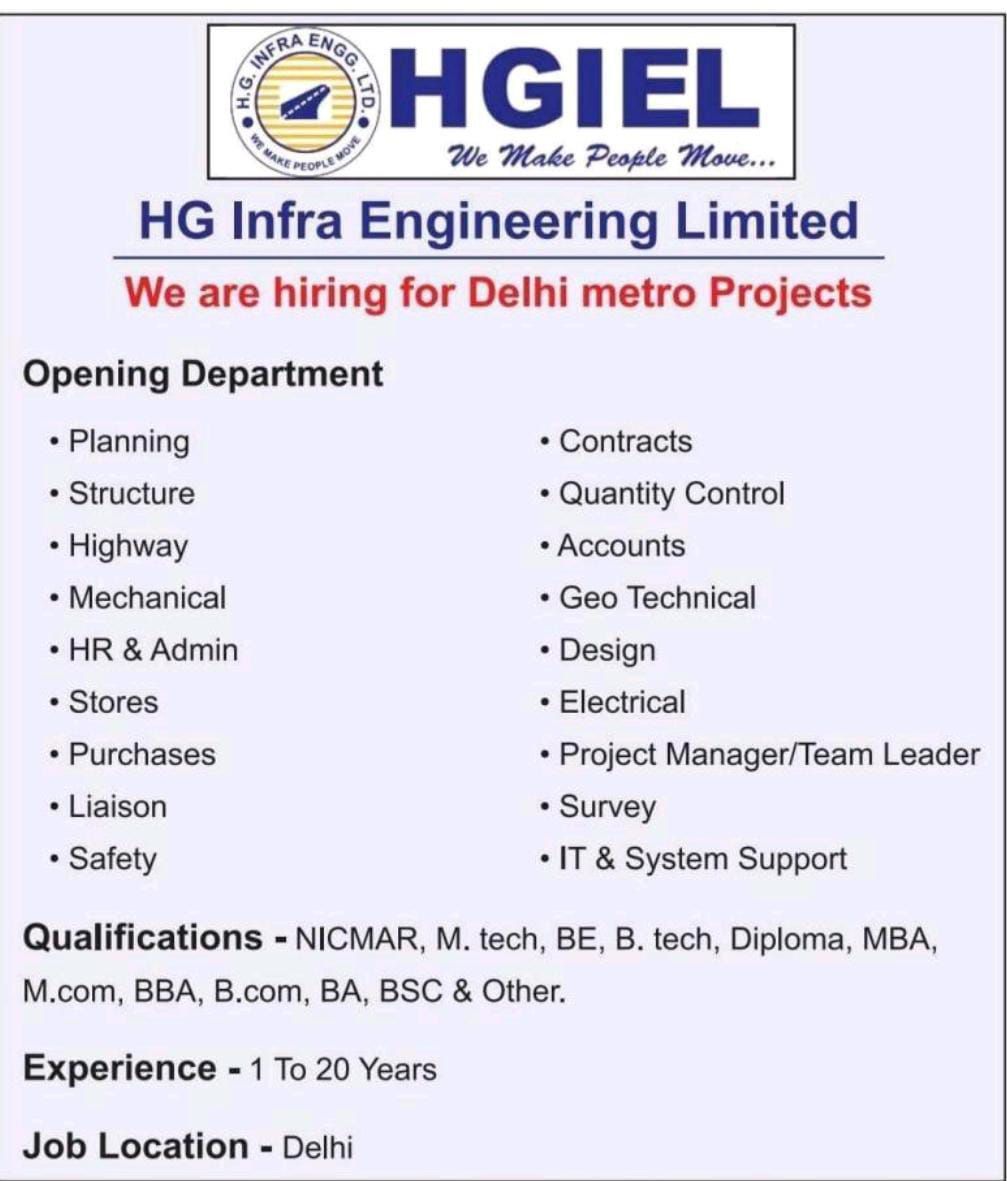 Sweta Pandey on LinkedIn: Company - HG Infra Apply Now: https://lnkd.in ... Sweta Pandey on LinkedIn: Company - HG Infra Apply Now: https://lnkd.in ...