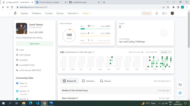 Sumit Tanwar on LinkedIn: #datastructures #leetcode #problemsolving Sumit Tanwar on LinkedIn: #datastructures #leetcode #problemsolving
