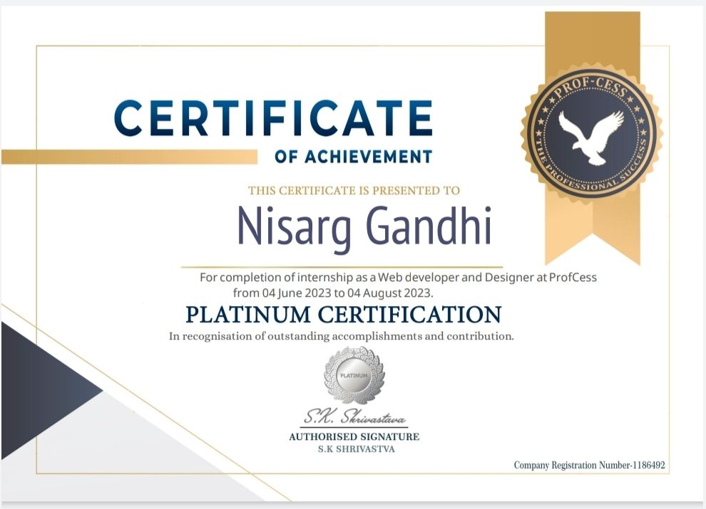 NISARG GANDHI on LinkedIn: #internshipcompletion #grateful # ... NISARG GANDHI on LinkedIn: #internshipcompletion #grateful # ...