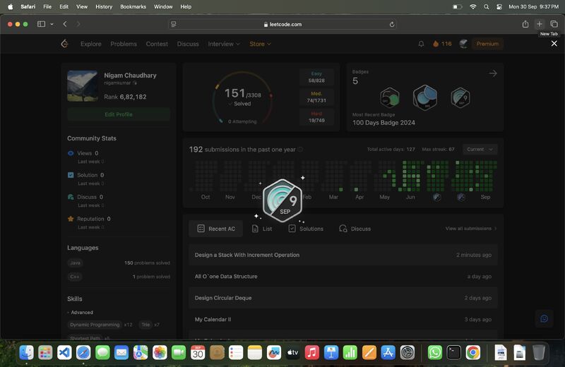Nigam Chaudhary on LinkedIn: #leetcode #septemberchallenge #programming ... Nigam Chaudhary on LinkedIn: #leetcode #septemberchallenge #programming ...