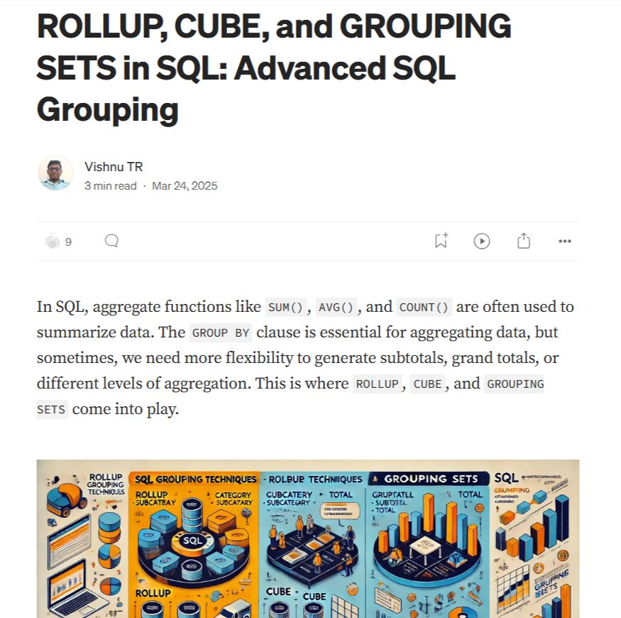 #sql #advancedsql #dataanalytics #rollup #cube #groupingsets #sqltips ... #sql #advancedsql #dataanalytics #rollup #cube #groupingsets #sqltips ...