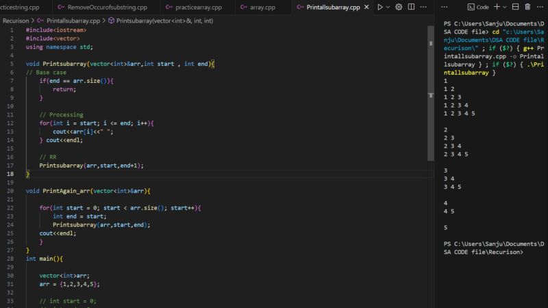 Sanju Gupta on LinkedIn: #day51 #dsa #recursion #subarrays # ... Sanju Gupta on LinkedIn: #day51 #dsa #recursion #subarrays # ...