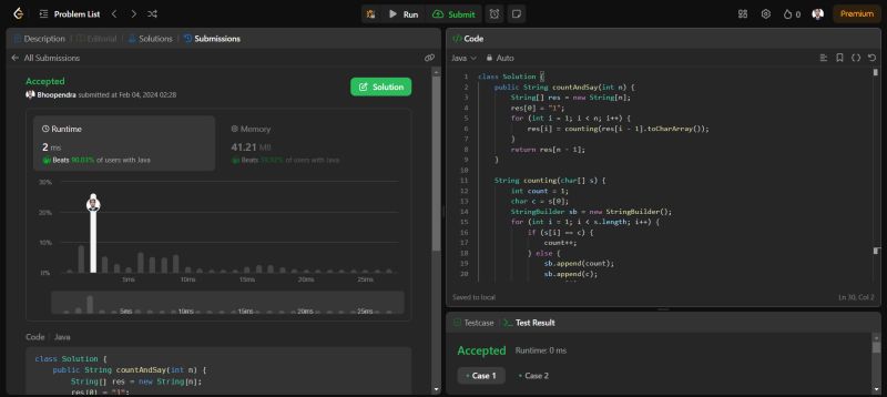 #100days100leetcode #problem38 #100daysofcodechallenge #consistency ... #100days100leetcode #problem38 #100daysofcodechallenge #consistency ...