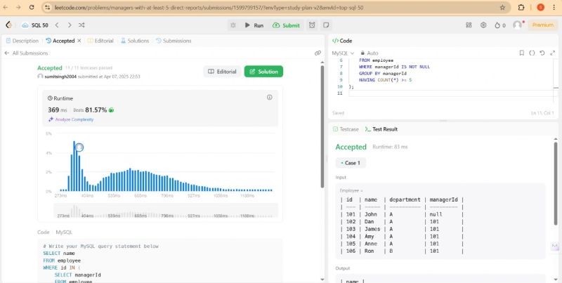 #sql50 #sql #leetcode #datascience #learning #coding #100daysofcode ... #sql50 #sql #leetcode #datascience #learning #coding #100daysofcode ...