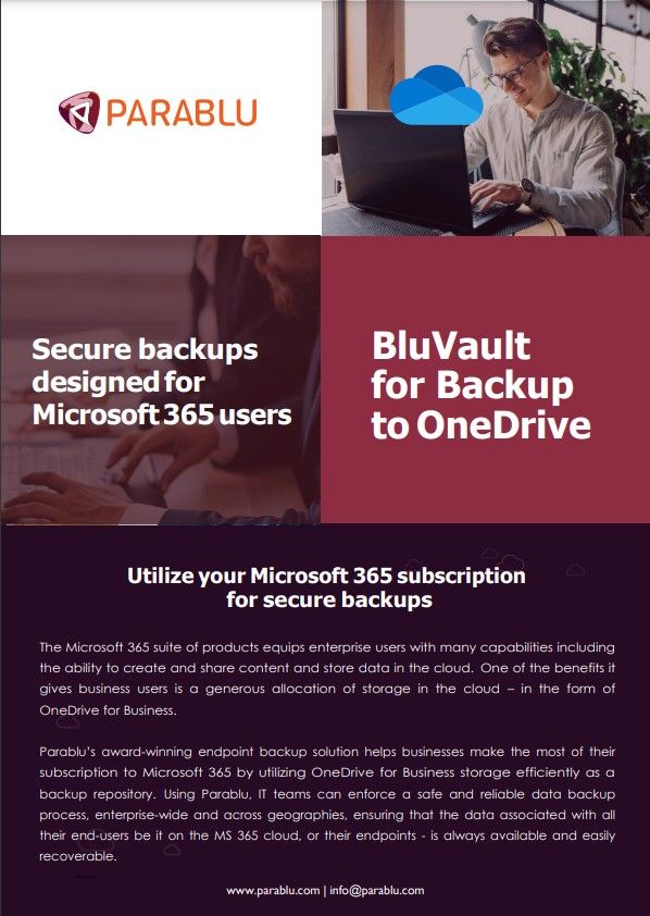 Boost your data backup with Microsoft 365 backup solutions | Parablu ... Boost your data backup with Microsoft 365 backup solutions | Parablu ...