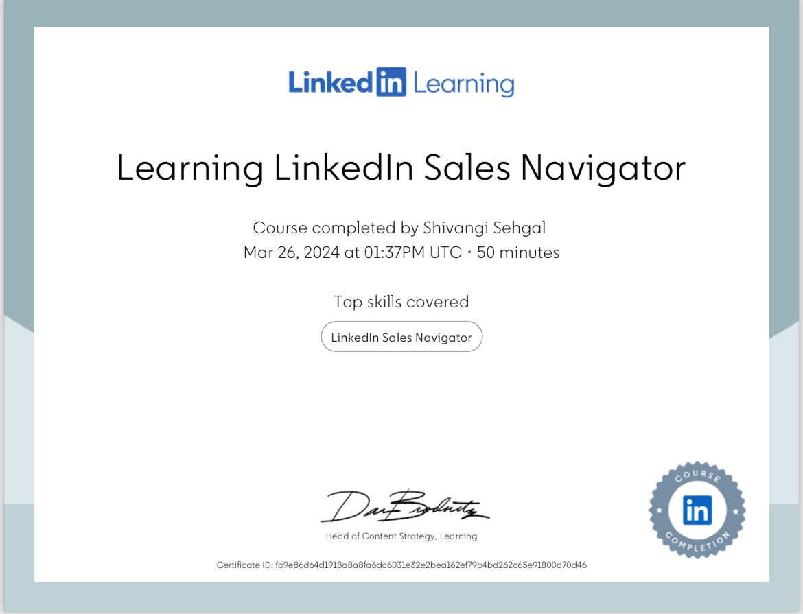 Learn LinkedIn Sales Navigator by Thomas Creighton | Shivangi Sehgal ... Learn LinkedIn Sales Navigator by Thomas Creighton | Shivangi Sehgal ...