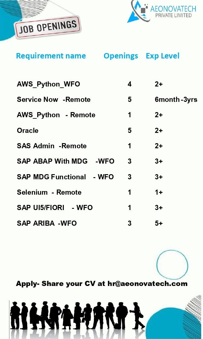 Urvashi Kumari on LinkedIn: #hiring #aws #python #servicenow # ... Urvashi Kumari on LinkedIn: #hiring #aws #python #servicenow # ...
