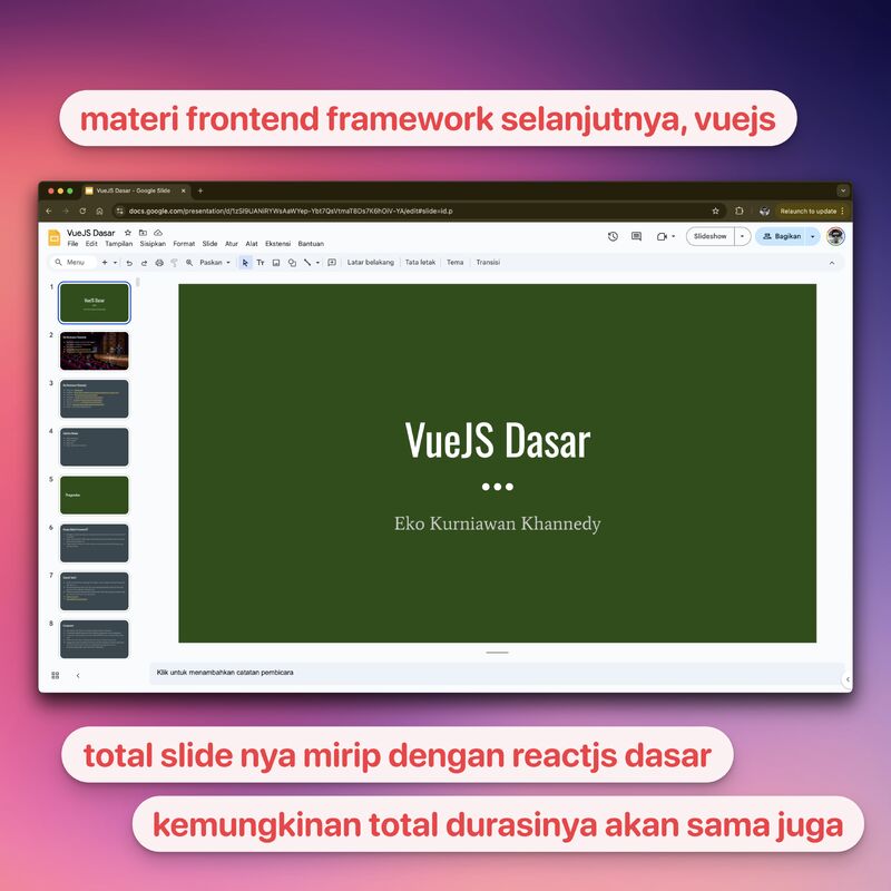 Programmer Zaman Now on LinkedIn: materi frontend framework selanjutnya ... Programmer Zaman Now on LinkedIn: materi frontend framework selanjutnya ...