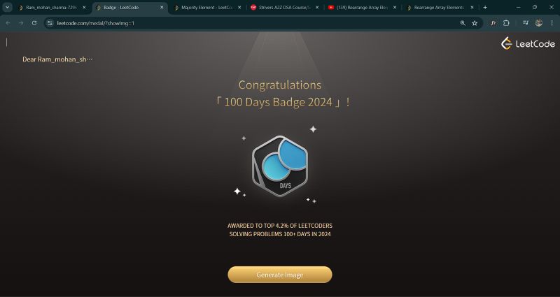 Boosted my problem-solving skills with LeetCode | Ram Mohan Sharma ... Boosted my problem-solving skills with LeetCode | Ram Mohan Sharma ...