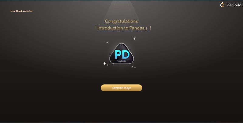 #datascience #python #pandas #leetcode #learning #ai | Akash Mondal #datascience #python #pandas #leetcode #learning #ai | Akash Mondal