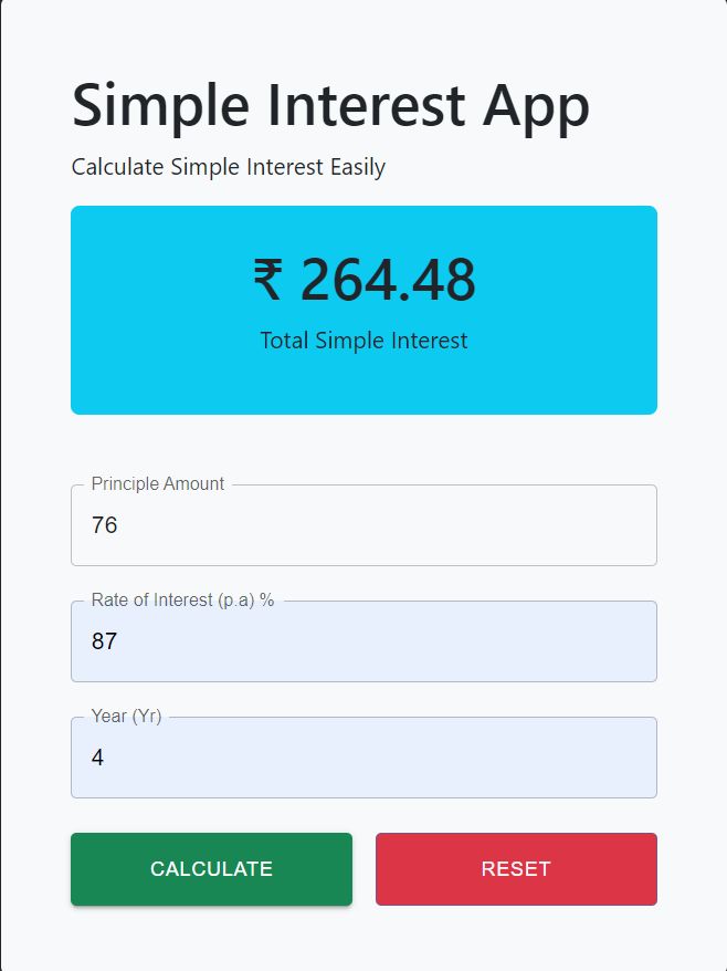 #simpleinterest #reactjs #html5 #css3 | Jerin Sebastian #simpleinterest #reactjs #html5 #css3 | Jerin Sebastian